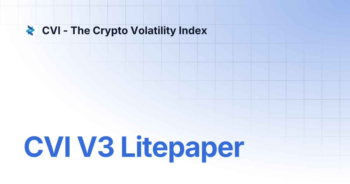 CVI V3 Litepaper | CVI - The Crypto Volatility Index