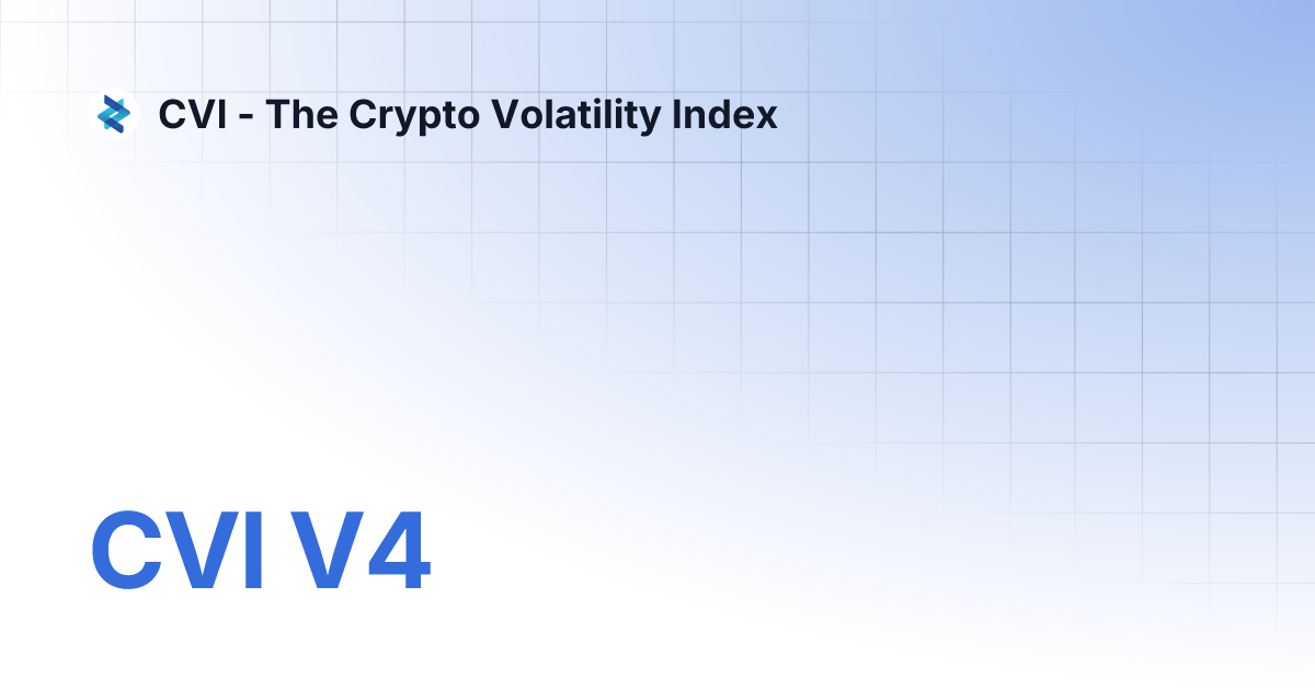 CVI V4 | CVI - The Crypto Volatility Index