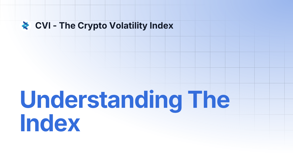Understanding The Index | CVI - The Crypto Volatility Index