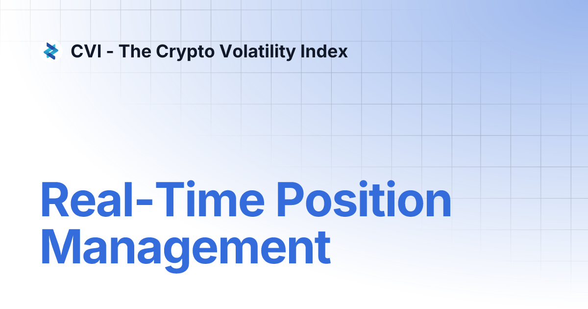 Real-Time Position Management | CVI - The Crypto Volatility Index