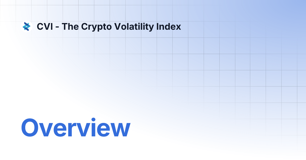 Overview | CVI - The Crypto Volatility Index